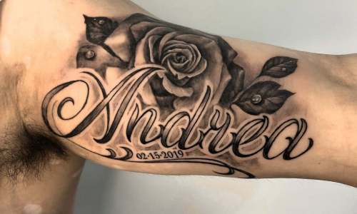 california script tattoo